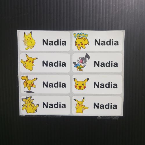 Jual Label Nama Waterproof - Pikachu (langsung jadi) - M pikachu - Kab ...