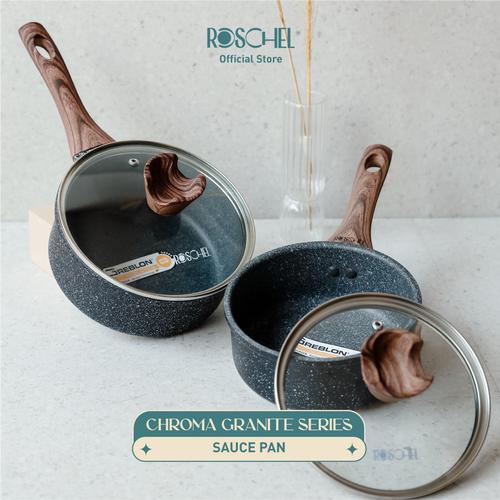 Promo Roschel Chroma Saucepan Panci Susu Granit 16 18cm Greblon Anti ...