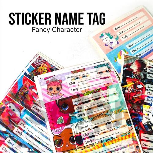 Jual Stiker Label Buku Mata Pelajaran Karakter / Sticker Nama / Sticker ...