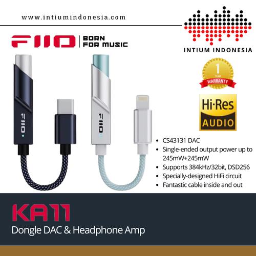 Promo FiiO KA11 / KA-11 / KA 11 Portable DAC & Headphone Amp in adapter ...