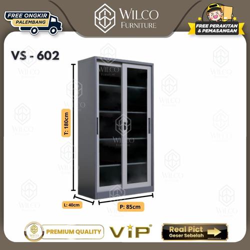 Jual Lemari Arsip Besi 2 Pintu Sliding VIP VS-602 / Lemari File Besi ...