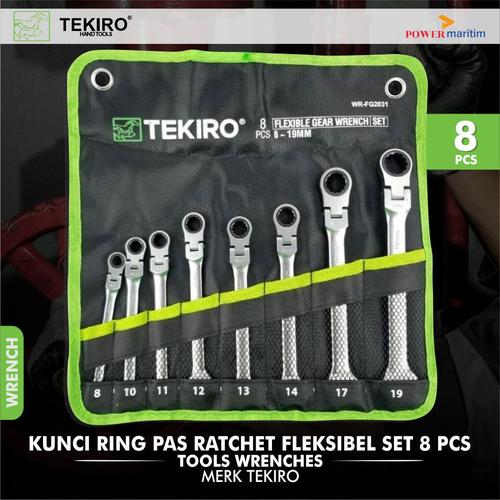 Jual Kunci Ring Pas Ratchet Flexible Set 8 Pcs Merk Tekiro WR-SG2031 ...