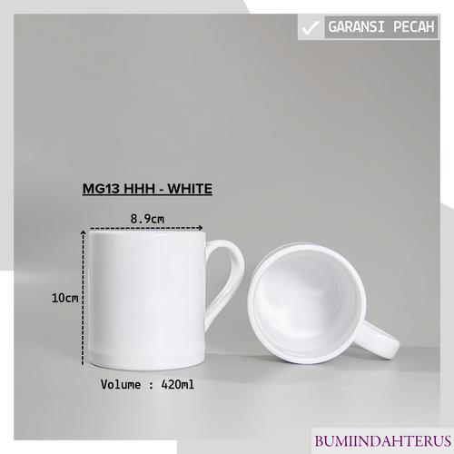 Jual Mug Keramik 420ML (1PCS) Putih Polos By Indo Keramik / Gelas ...