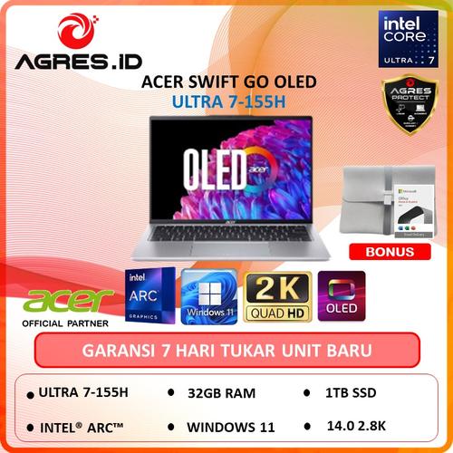 Promo ACER SWIFT GO SFG14 OLED ULTRA 7 155H 32GB 1TB w11 14" 2.8k 90hz ...