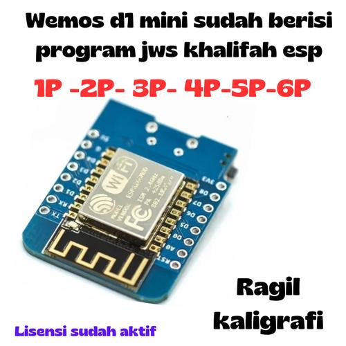 Jual Wemos d1 mini isi program jws Khalifah p10 single color - 3 panel ...