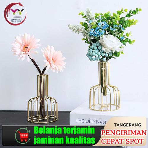 Jual Vas Bunga Besi Tabung Dekorasi Meja Rumah Kantor Cafe Restoran ...