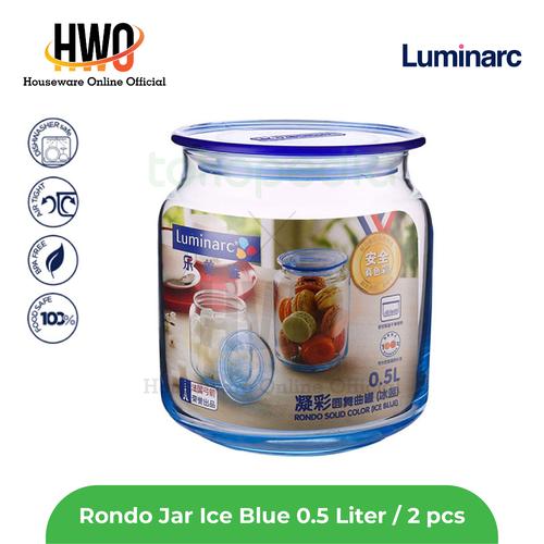 Jual Luminarc Toples Rondo Jar Ice Blue 0.5 Set / 2 pcs P2513 - Jakarta Utara - Houseware Online ...