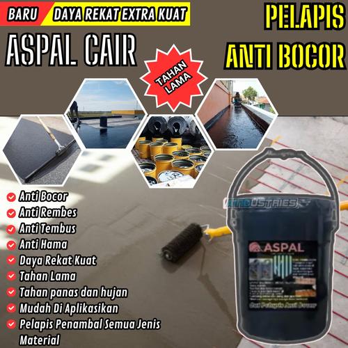 Promo Waterproofing Aspal Cair 5KG Anti Rembes Atap Dak Lantai Kolam ...