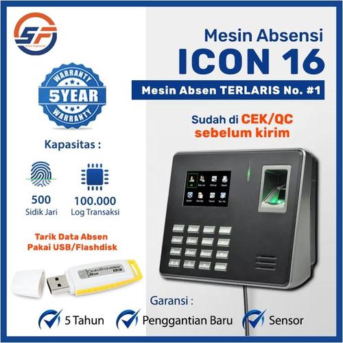 Jual Fingerprint Absen ICON 16 & ICON 800 Mesin Absensi Sekolah ...