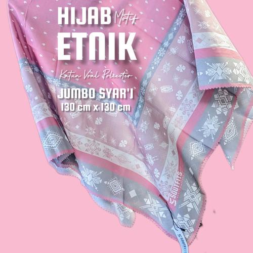 Jual Soutfits Hijab Jumbo Syar'i Motif Etnik Maya Series 005 Scarf ...