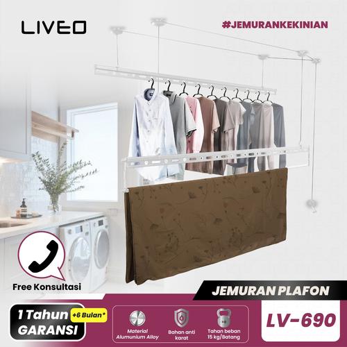 Promo Jemuran Lifting Baju Alumunium Liveo LV-690 / Jemuran Langit ...