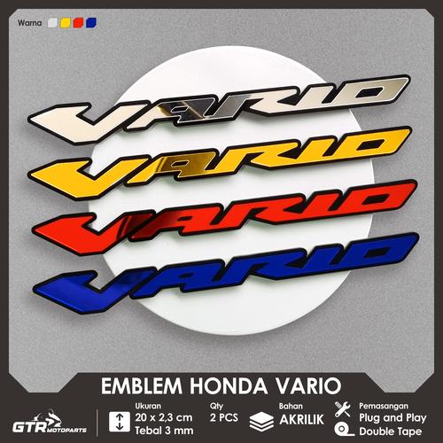 Promo GTR Emblem Vario 2 PCS Logo Timbul 3D Aksesoris Motor Click Vario ...