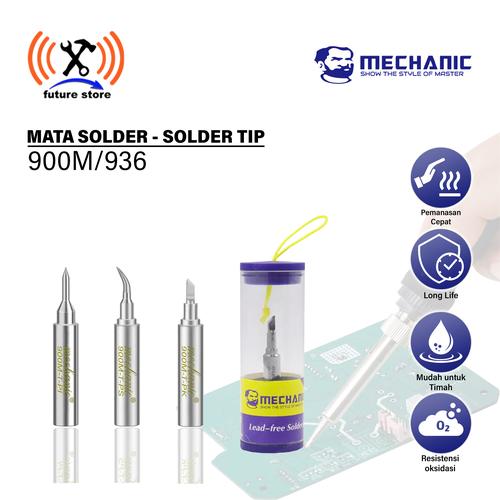 Jual Mechanic Lurus/Bengkok/Pisau Mata Solder station Solder 900M/936 Tip Ujung Solder Pemanas ...