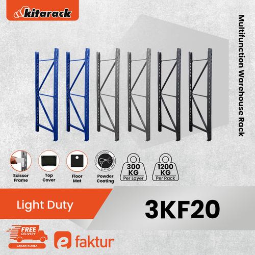 Jual Frame Rak Gudang Besi 300Kg Tinggi 2 Meter Frame Tiang Tambahan ...