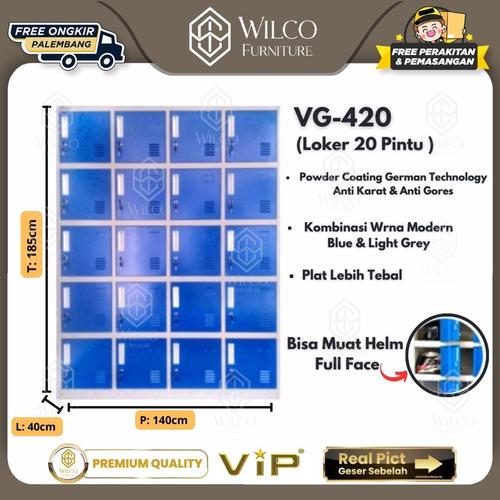 Jual Filling Cabinet VIP Gold VG-420 / Loker Besi 20 Pintu / Loker Helm ...