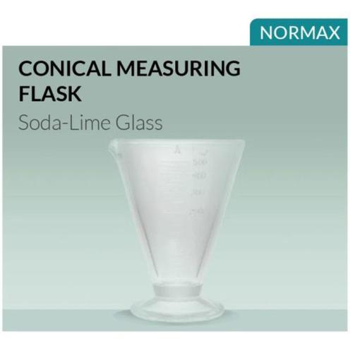 Jual CONICAL MEASURING FLASK 250mL soda lime glass Gelas ukur NORMAX ...