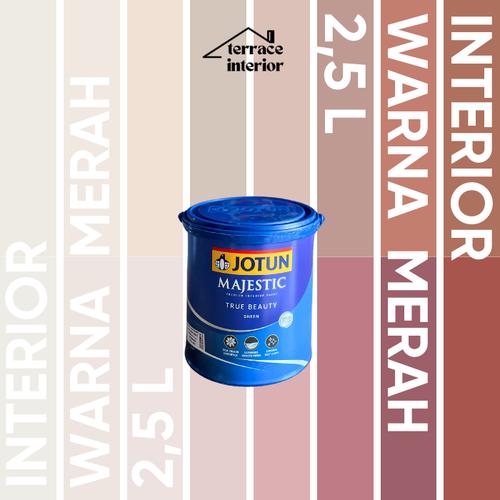 Jual Cat Tembok Majestic Sheen Interior Jotun warna Merah Red 2.5 L ...