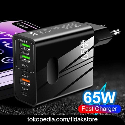 Jual Adaptor Kepala Charger USB Type C Fast Charging 5 Port QC 3.0 ...