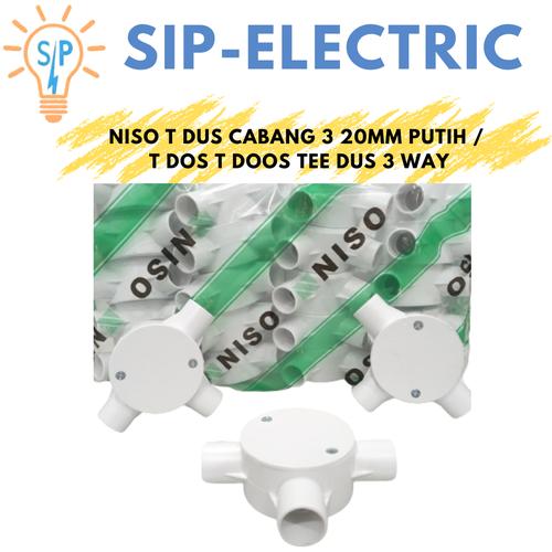 Jual Niso T Dus Cabang 3 20mm Putih / T Dos T Doos Tee Dus 3 Way - Kota ...