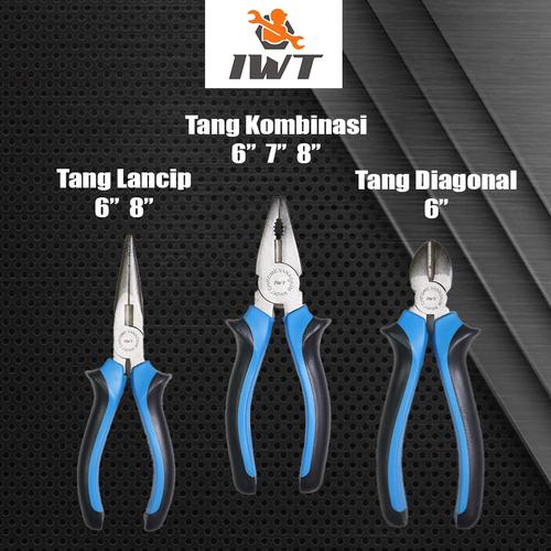 Jual Tang lancip IWT 6 7 8inch Chrome Vanadium Biru SATUAN - 6 inch ...