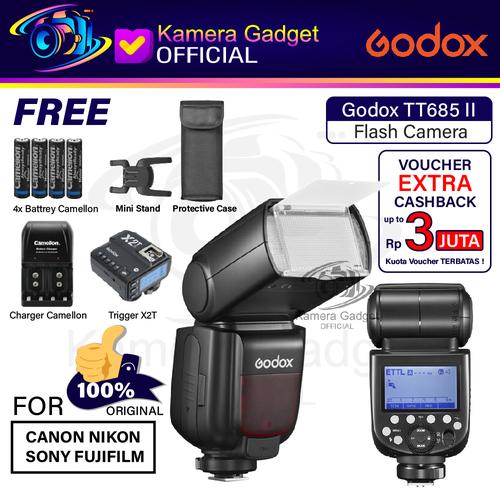 Promo Godox Speedlite TT685II - TT685 II MARK 2-TTL II for Nikon Canon ...