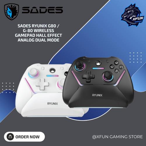 Jual Sades Ryunix G80 / G-80 Wireless Gamepad Hall Effect Analog Dual Mode - Putih - Kota ...