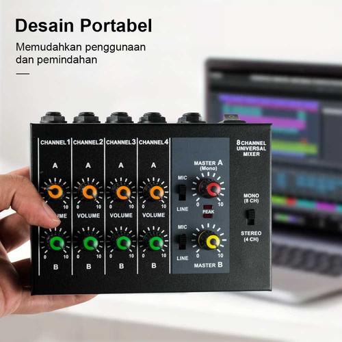 Jual konektor Input 8 Mic 8 Channel bisa untuk 8 microphone Terminal ...