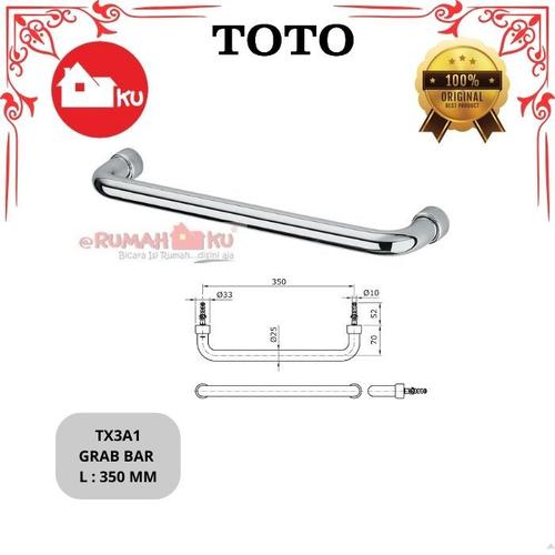 Promo Pegangan Tangan Kamar Mandi TOTO TX3A1 GRAB BAR (L=350MM) Cicil 0 ...