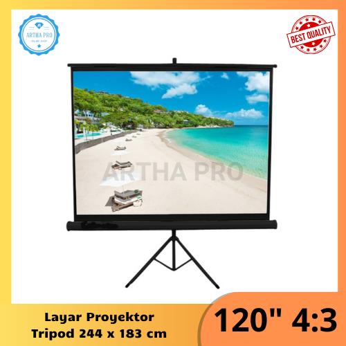 Jual Layar proyektor tripod 120" Ratio 4:3 - Screen tripod - Jakarta ...
