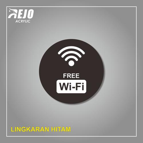 Jual Sinage Acrylic FREE WIFI Sign Board Akrilik Papan Nama Timbul 2 Warna - Sign Board ...