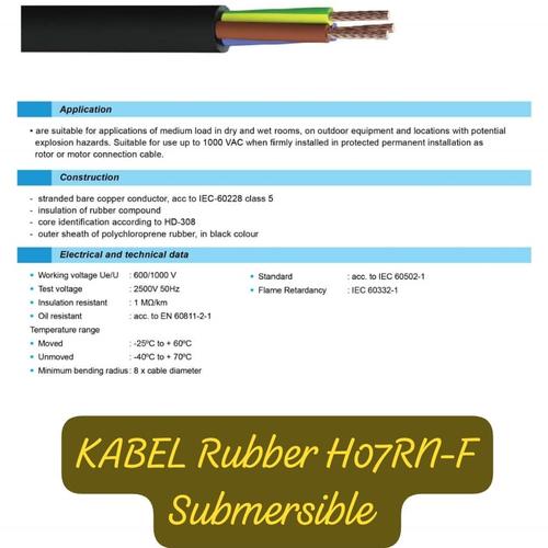 Jual Kabel H07RN-F 12x2,5 mm² 450-750V 0,6/1kV Kabel Rubber Submersible ...