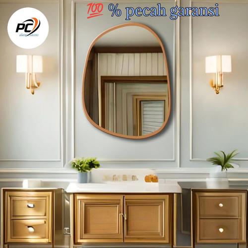 Jual CERMIN DINDING MINIMALIS 60 X 80 CM / CERMIN WASTAFEL MODERN JATI ...