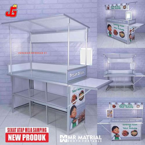 Jual Booth Portable Sekat Atap meja Samping Gerobak Lipat Meja Jualan ...