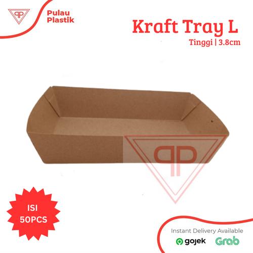 Jual Paper Tray Ukuran L Kraft Tray Tebal 290gsm Piring Kertas Food ...