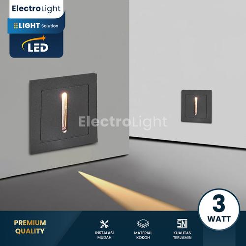 Promo Lampu tangga dinding LED 3watt aluminium cahaya garis warm white ...