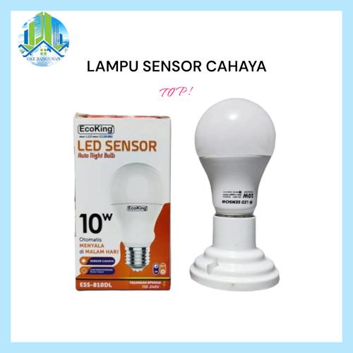 Jual lampu led sensor cahaya Ecoking 10 watt / lampu sensor otomatis ...