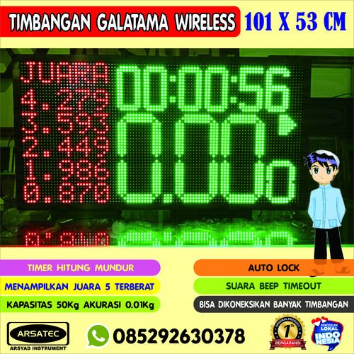 Jual Layar Timbangan Digital Scale Timer Gantung Pancing Ikan Galatama ...
