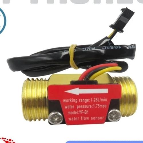 Jual Water Flow Sensor Brass G1/2" Aliran Air 1/2 Inchi YF-B1 - Kota ...