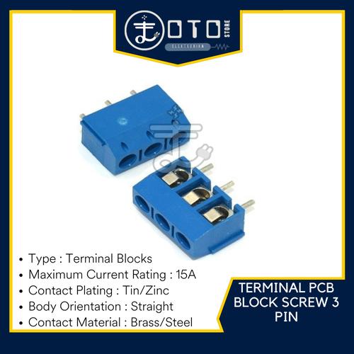 Jual TERMINAL PCB BLOCK SCREW 3 PIN KF301-3P BLUE BIRU - Kota Malang ...