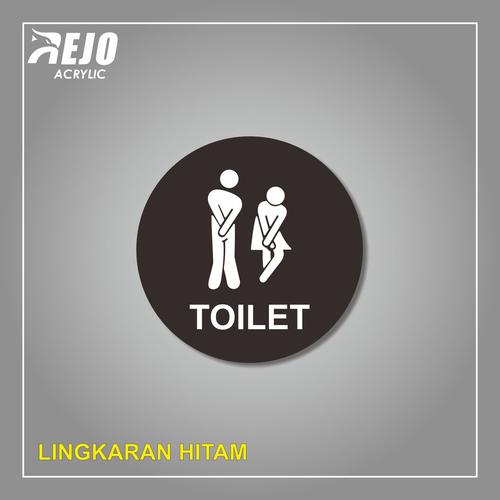 Jual Sinage Acrylic TOILET Sign Board Akrilik Papan Nama Timbul 2 Warna ...