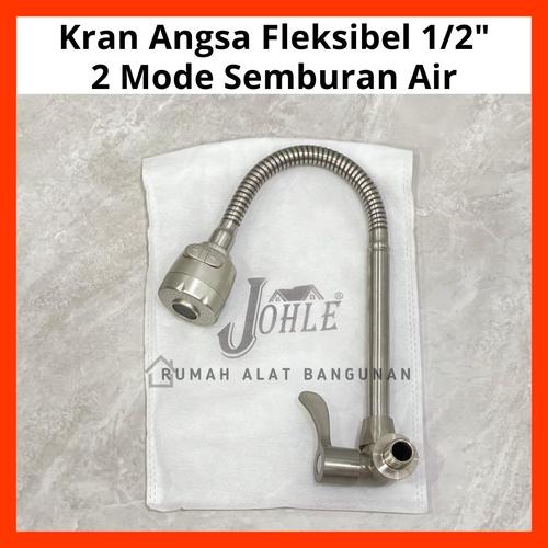 Jual Kran Angsa Fleksibel 2 Mode Semburan Air Kran Tembok Kepala Besar ...