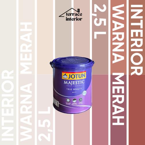 Jual Cat Tembok Majestic Matt Interior Jotun warna Merah Red 2.5 L ...