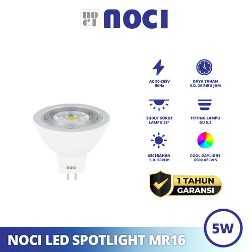 Promo Lampu LED Spotlight MR16 GU 5.3 NOCI 5W 5Watt 6500K Murah / Putih - Jakarta Pusat - Noci ...