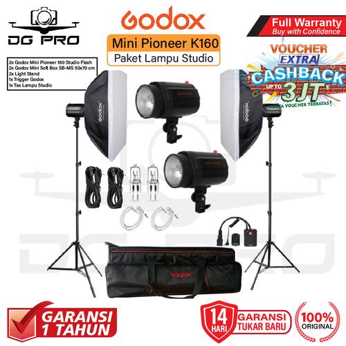 Jual Paket Studio Godox Mini Pioneer K160 Lampu Foto / Video K 160 ...