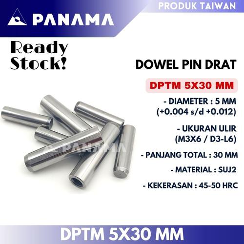 Jual DPTM 5x30 mm Dowel Pin Drat Ulir Tipe DPTM 5 x 30 mm Made in ...