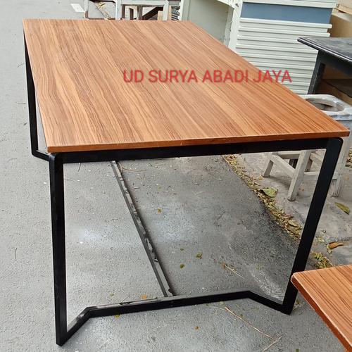 Jual meja makan nahan dari kayu jati belanda asli atas lapis hpl kaki ...