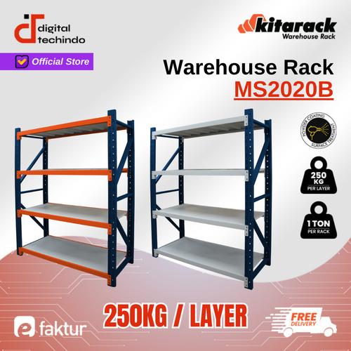 Promo KITARACK MS2020 Warehouse Rack Light Duty Rak Gudang 4 Tingkat 2 ...