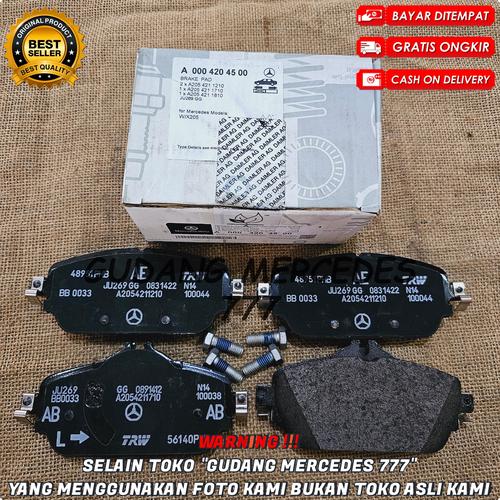 Jual KAMPAS REM DEPAN MERCEDES BENZ W205 C180 C200 C250 C300 BRAKE PAD ...