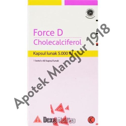 Jual Promo !!! Force D Vitamin D3 5000 Iu 60 Kapsul Lunak ...