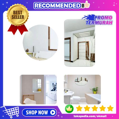 Jual Stiker Cermin Akrilik Mini Tempel Dinding Kamar Mandi DIY Sticker ...